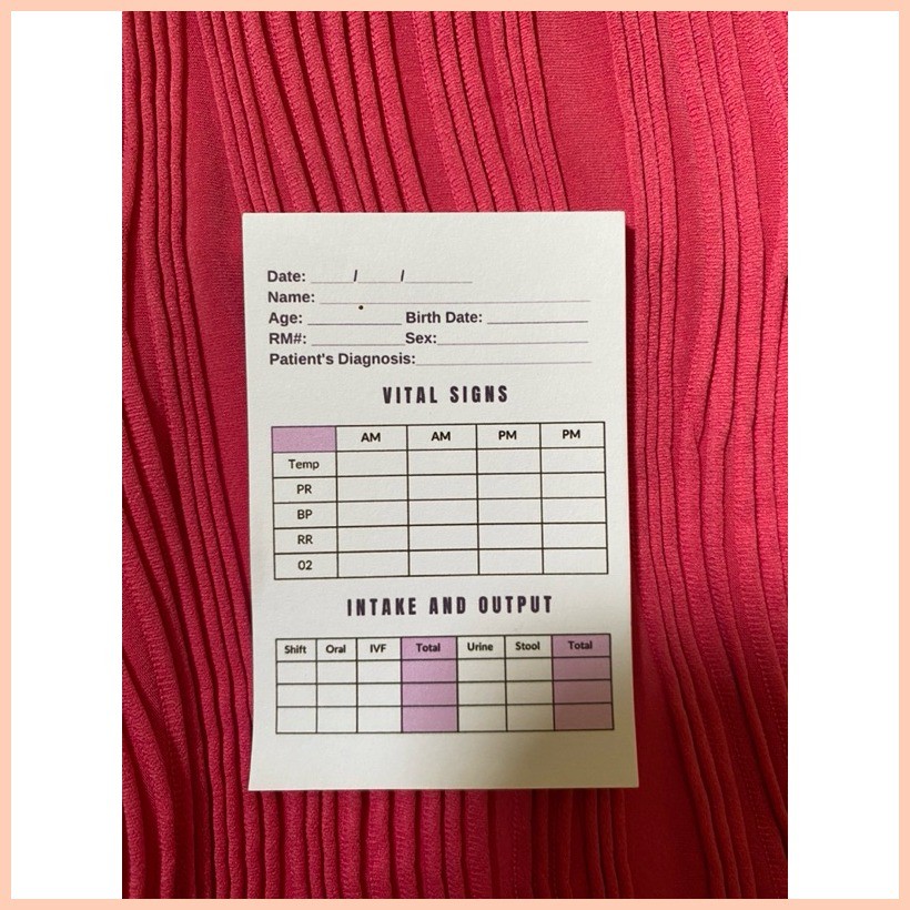 VITAL SIGNS NOTEPAD | NURSING NOTES HUB | Shopee Philippines