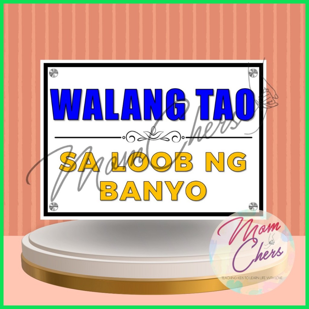 LAMINATED SIGNAGE FOR CR RESTROOM PUBLIC TOILET 250mic | Shopee Philippines