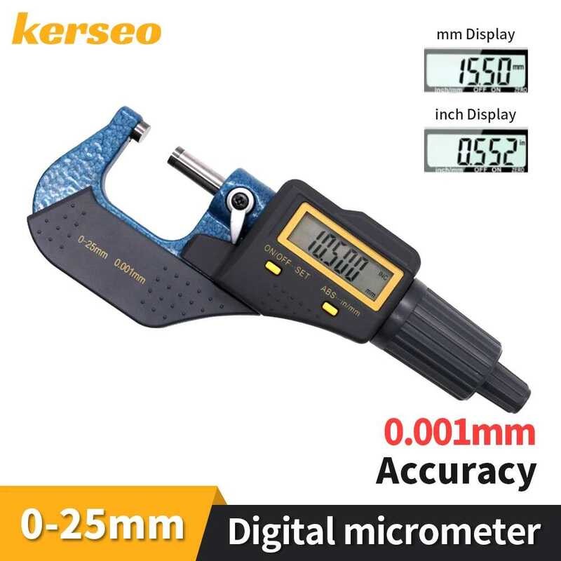E 0-25Mm External Micrometer Digital Micrometer Measuring Tools Micro ...