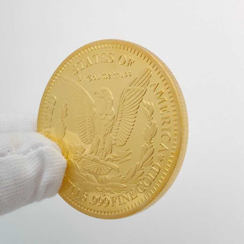 Morgan Commemorative Coin Eagle Ocean Gold Coin 1896 Coin American ...