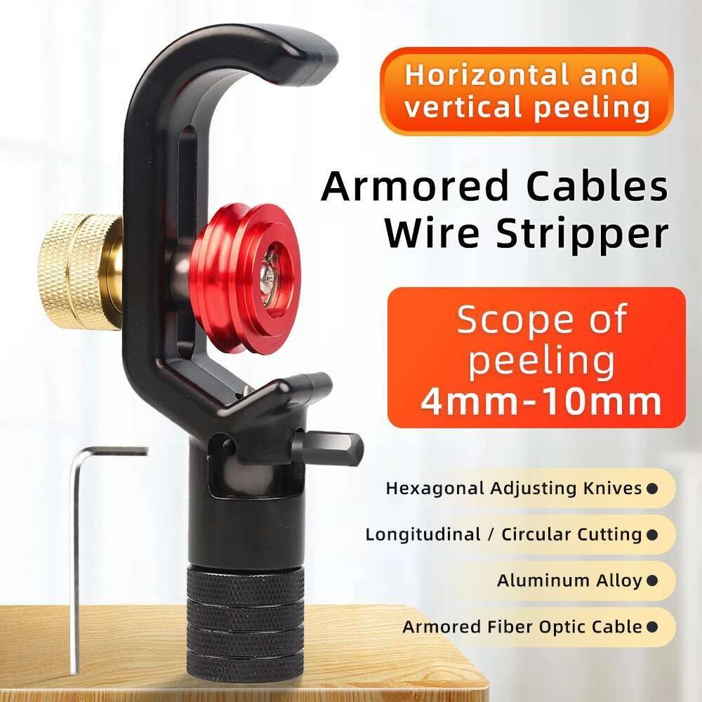 Armored SAIVXIAN Wire Stripper 4-10mm at 8-28mm Optical Cable Fiber ...