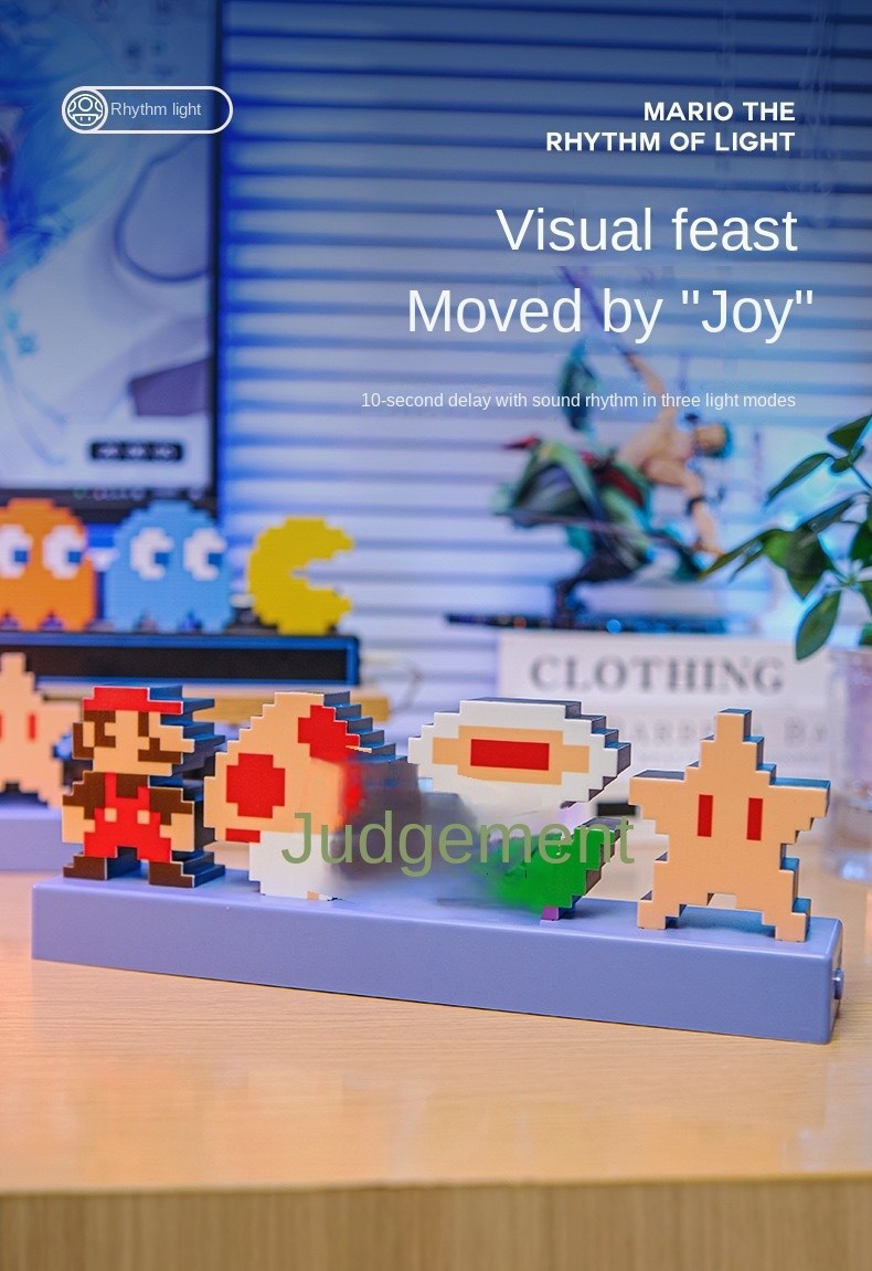 Smart Sound Control Bros Pixel Style USB Night Light Sound Controlled ...