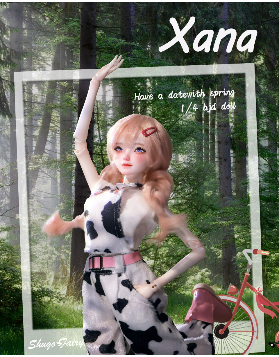 Xana Bjd Dolls 1/4 Pretty Girl Fashion Fullset Toys Cool Elf Spring Style Resin Ball Jointed ...