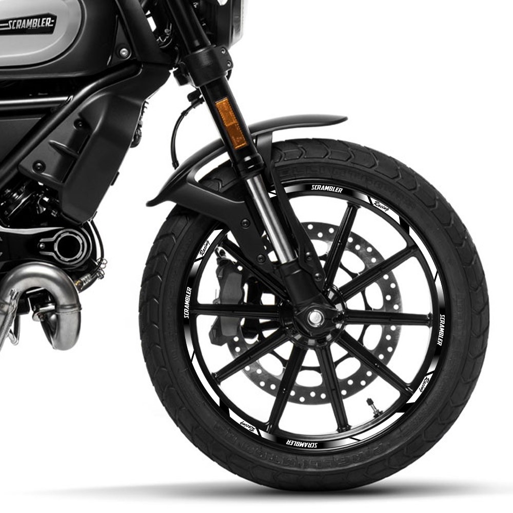 DUCATI SCRAMBLER Motorcycle Reflective Wheel Sticker Mags Decal Mags ...
