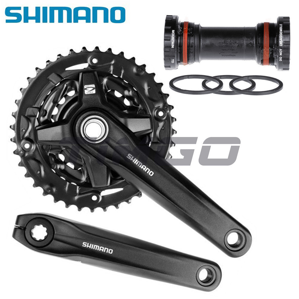 Shimano Alivio FC-MT210 MTB Bike 3x9 Speed Crankset Hollowthch II 44-32-22T/40-30-22T 170mm BB ...