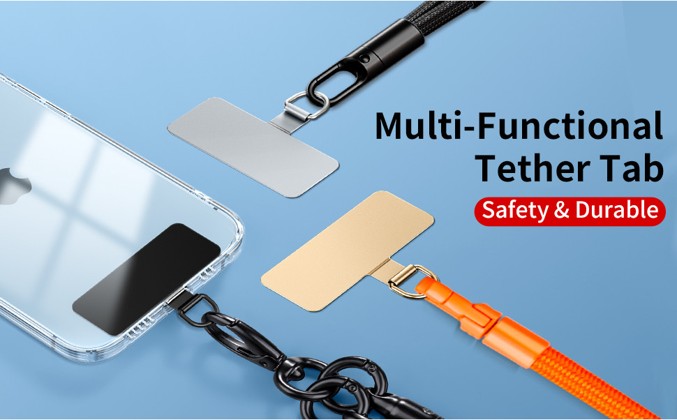 4/1PCS Stainless Steel Hanging Clip / Ultra-thin Phone Tether Patch Gasket / Anti-Lost Metal ...