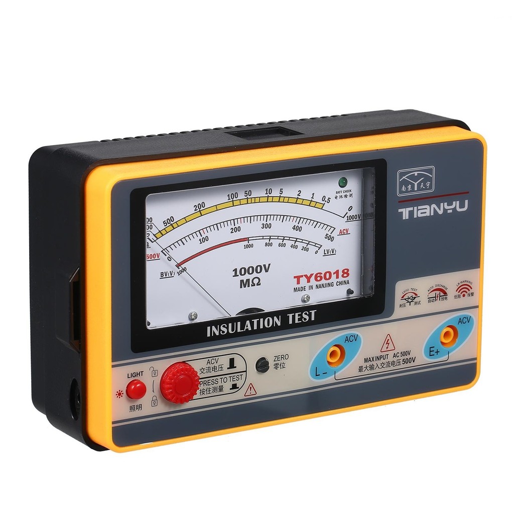 Resistance Meter Digital Ohmmeter Megger Handheld Tester Megameter 0 ...