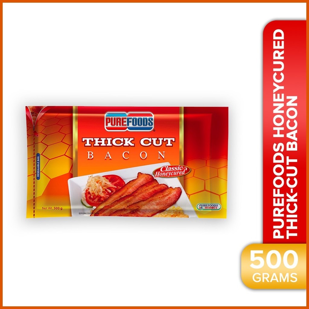 ️ Purefoods Honeycured Thick-Cut Bacon 500G | Shopee Philippines