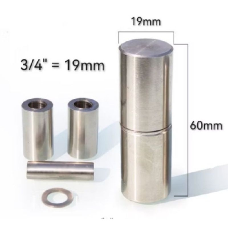 STAINLESS 304 CYLINDRICAL DOOR HINGES SOLD PER PIECE SIZES 6MM TO 24MM ...