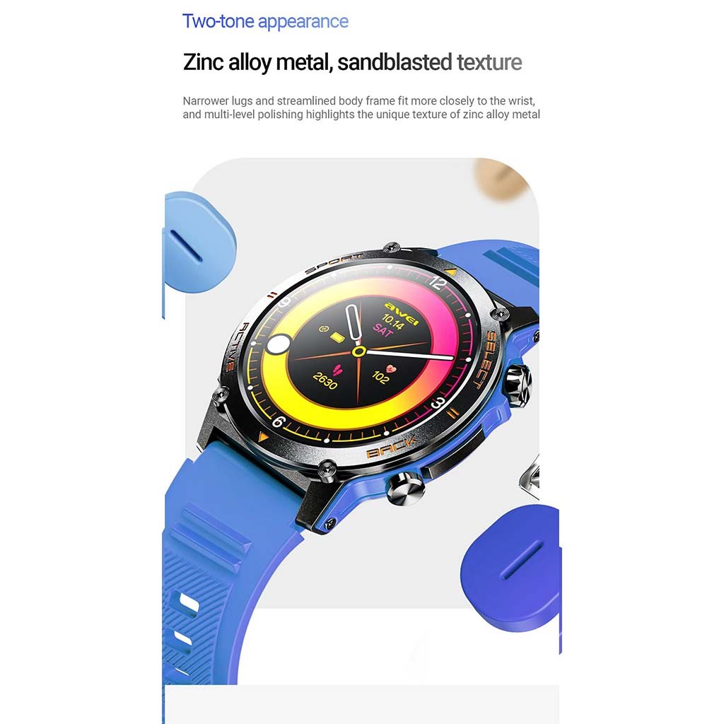 Awei H52 Amoled Smart Watch Sports Mode Heart Blood Oxygen Monitoring ...