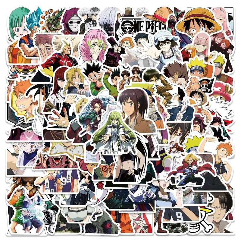 100Pcs Mix Anime Stickers Waterproof DIY Graffiti Phone Laptop Lage ...
