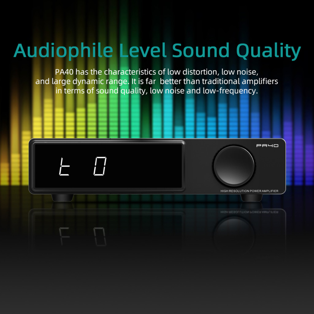 SMSL PA40 Digital Power Amplifier MA5332 Bass Treble Adjustment Built ...