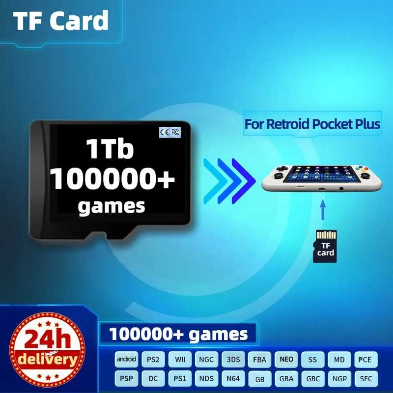 E6f 512Gb Game Card Retroid Pocket 3 Plus Flip Memory 1T All Emulator ...