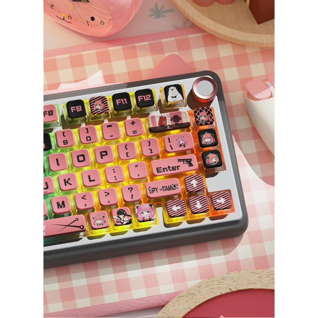 Anya Keycap MSA Profile PBT 122 Keys Four-sided Light Transmission Dye ...