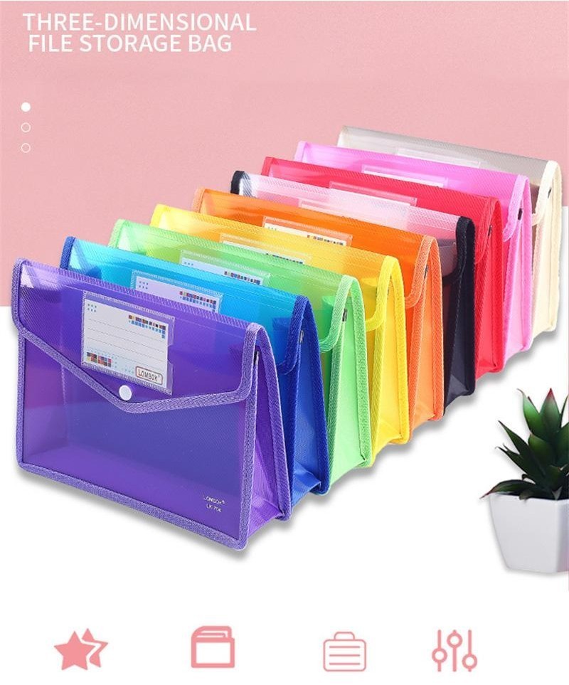 A3 / A4 / A5 / FC Horizontal Color Organ Bag Office Test Paper Storage ...