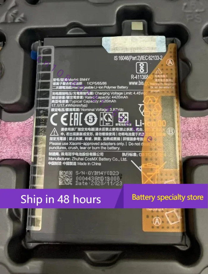 New f 4520mAh BM4Y Battery For Xiaomi Poco F3 Redmi K40 Pro Batteries ...