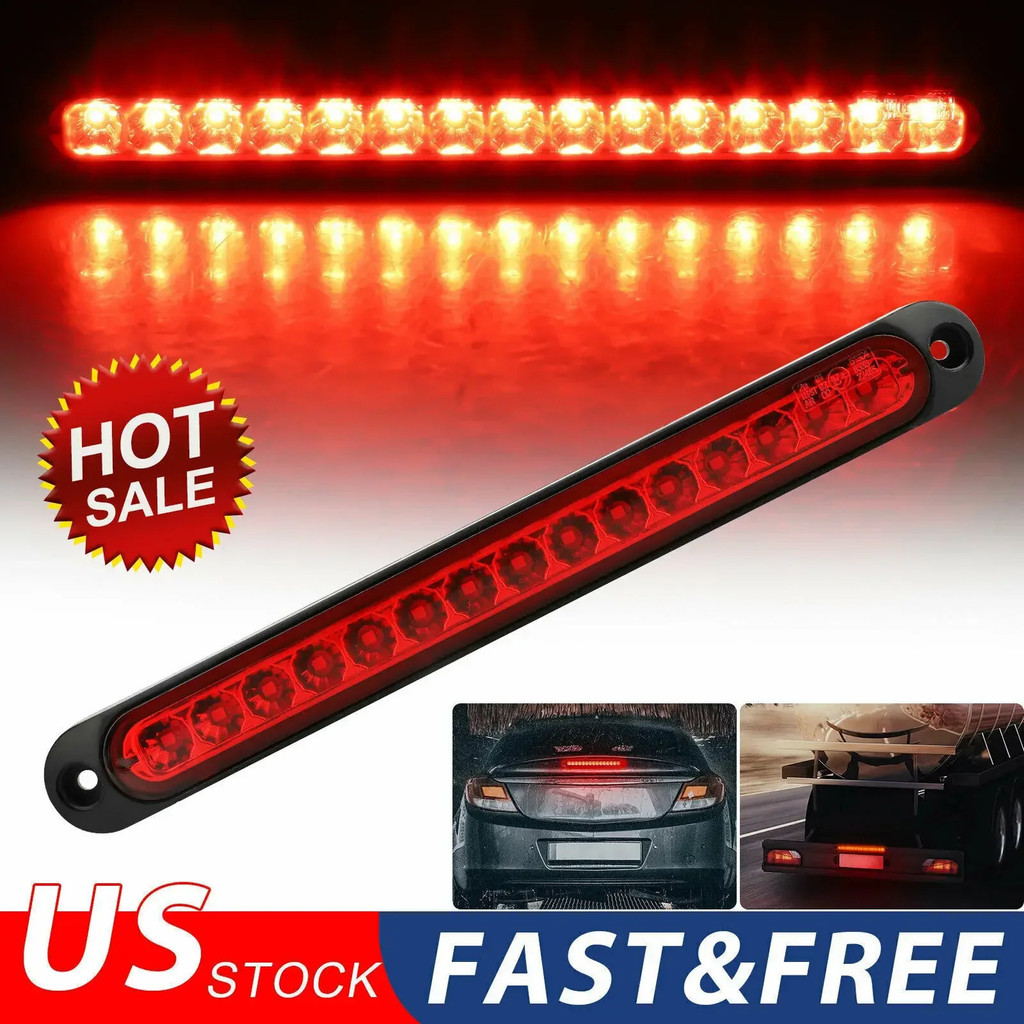 507 1 Piece 3 24V LED Car Bar 12V Red Third Brake Rear Light Side ...