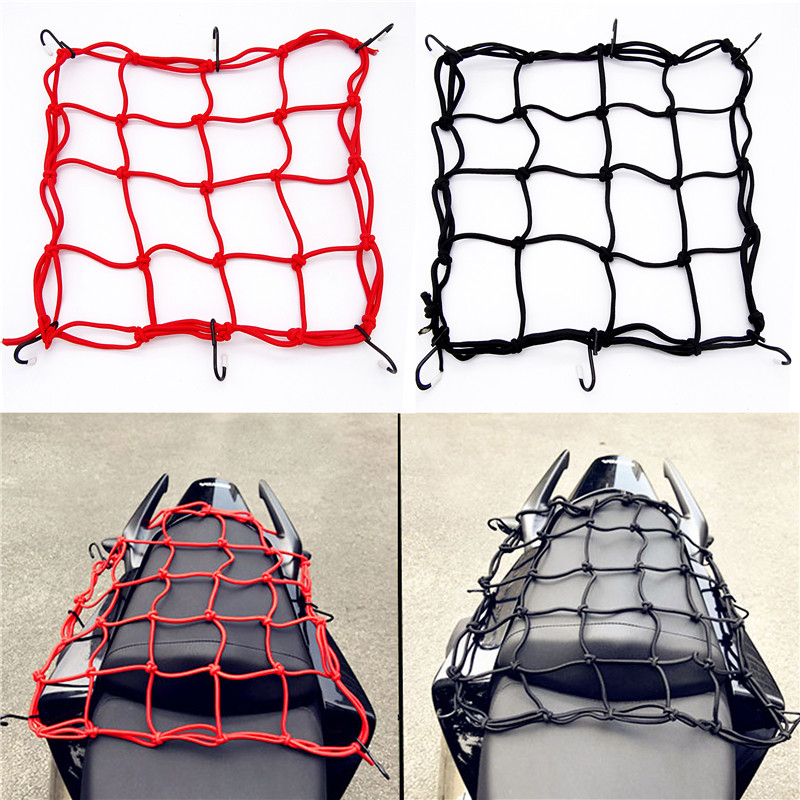 Universal 40*40cm Motorcycle Luggage Net Helmet Mesh Fuel Tank Storage ...