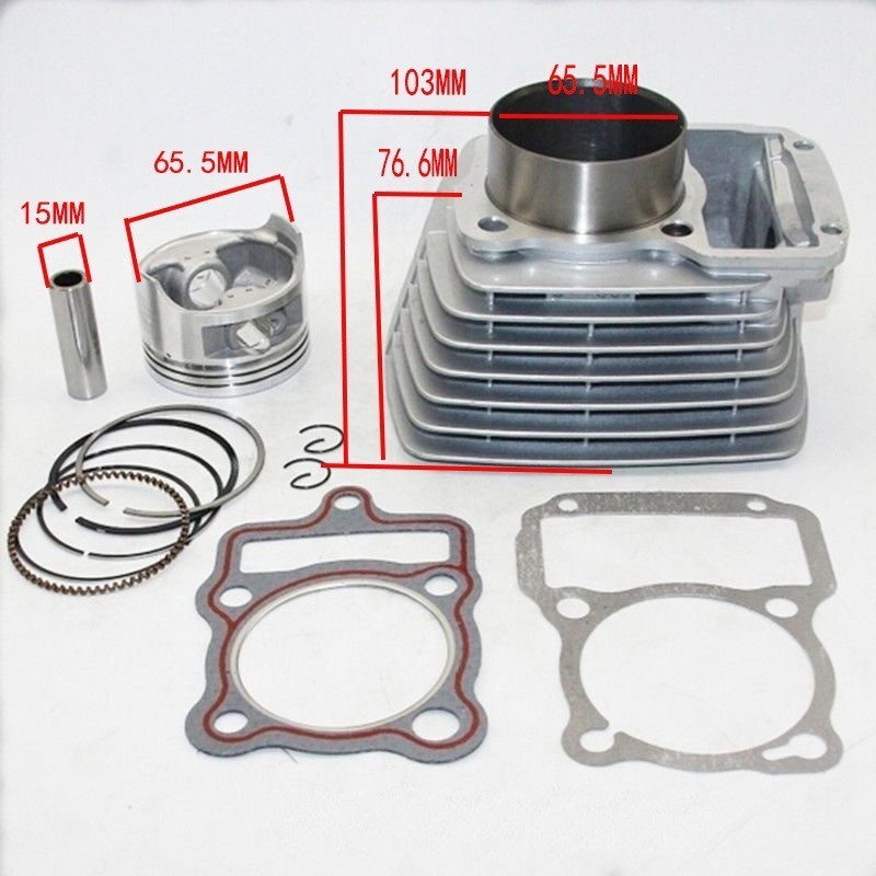 65.5mm Motorcycle Cylinder Piston Kits for Honda CG200 TMX155 Cylinder ...