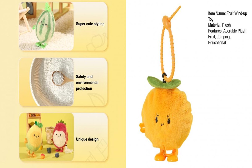 SL Fruit Shape Plushie Adorable Fruit Wind-up Toys for Kids Avocado ...