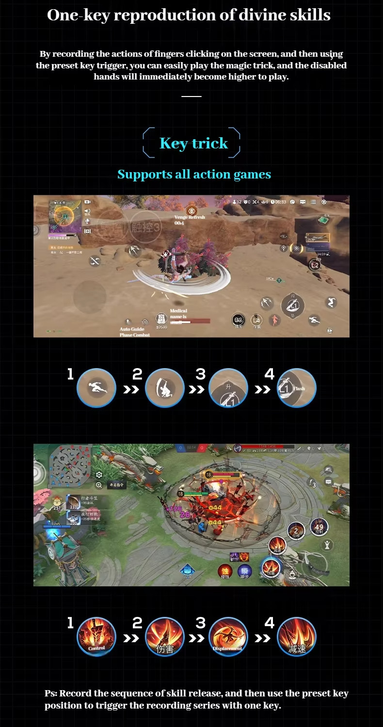 MEMO MB03 Pro MB02 Mobile Game Controller Wireless One-Touch Device ...