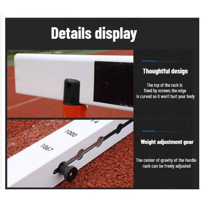 Track and Field Competition Standard Hurdle Rack, 40-106cm Adjustable ...