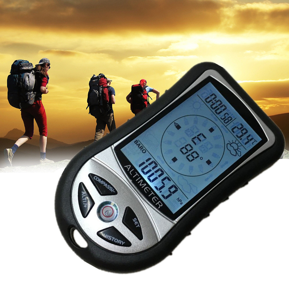 LCD Digital Compass Altimeter Barometer Thermometer Submersible Meter ...