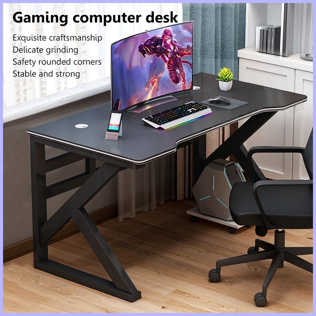 Ac computer table study desk office with drawer laptop gaming table ...