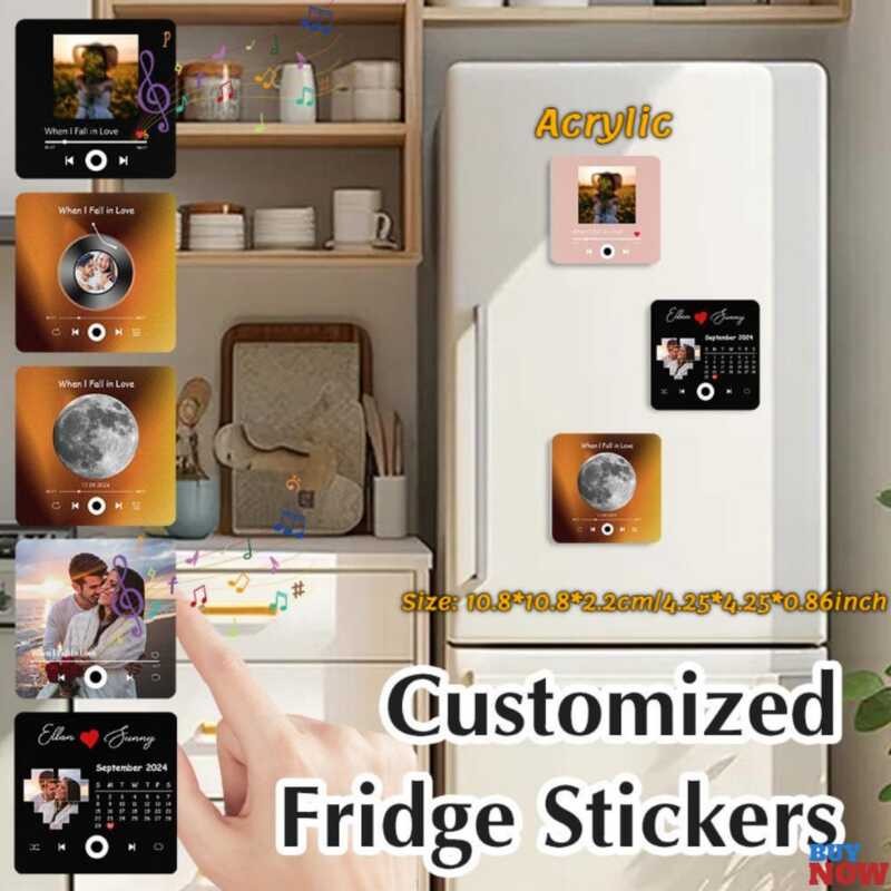 Personalized Stickers Built-In Music Player Custom Spotify Album Fridge ...
