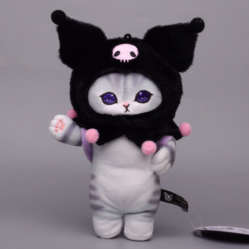 Co Branded Shark Cat Kuromi Ugly Fish Girl Kawaii Plush Keychain ...