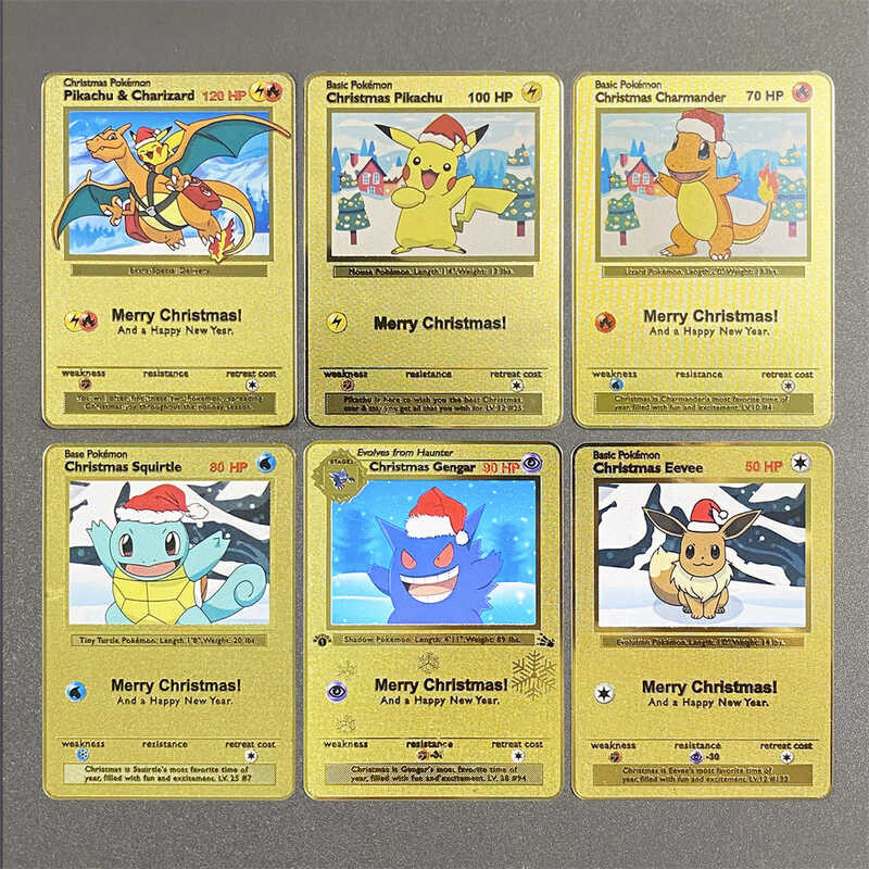 10000 Metal Points Pikachu Charizard Arceus Card Golden English Mewtwo ...