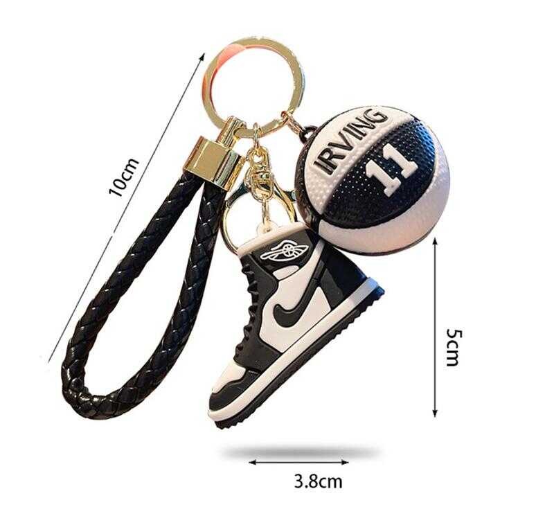 Red White Rubber Sport Shoe Key Chain Mini Sneaker Keychain Running ...