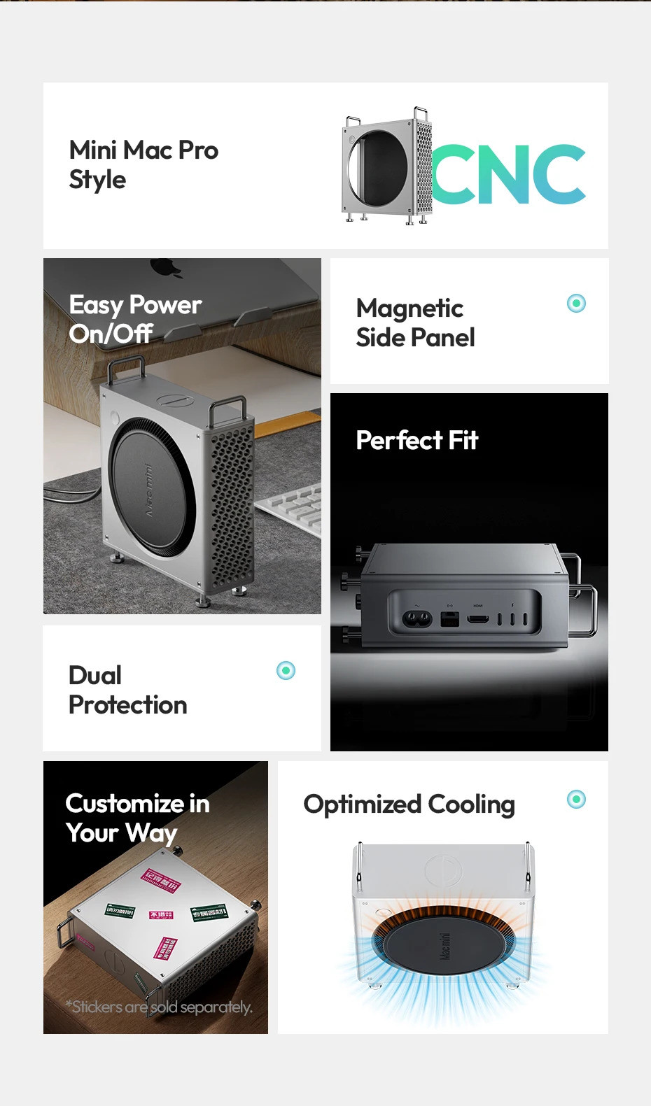 Ulanzi QT01 Mac Mini Aluminum Alloy Case for Mac Mini M4/M4 Pro ...