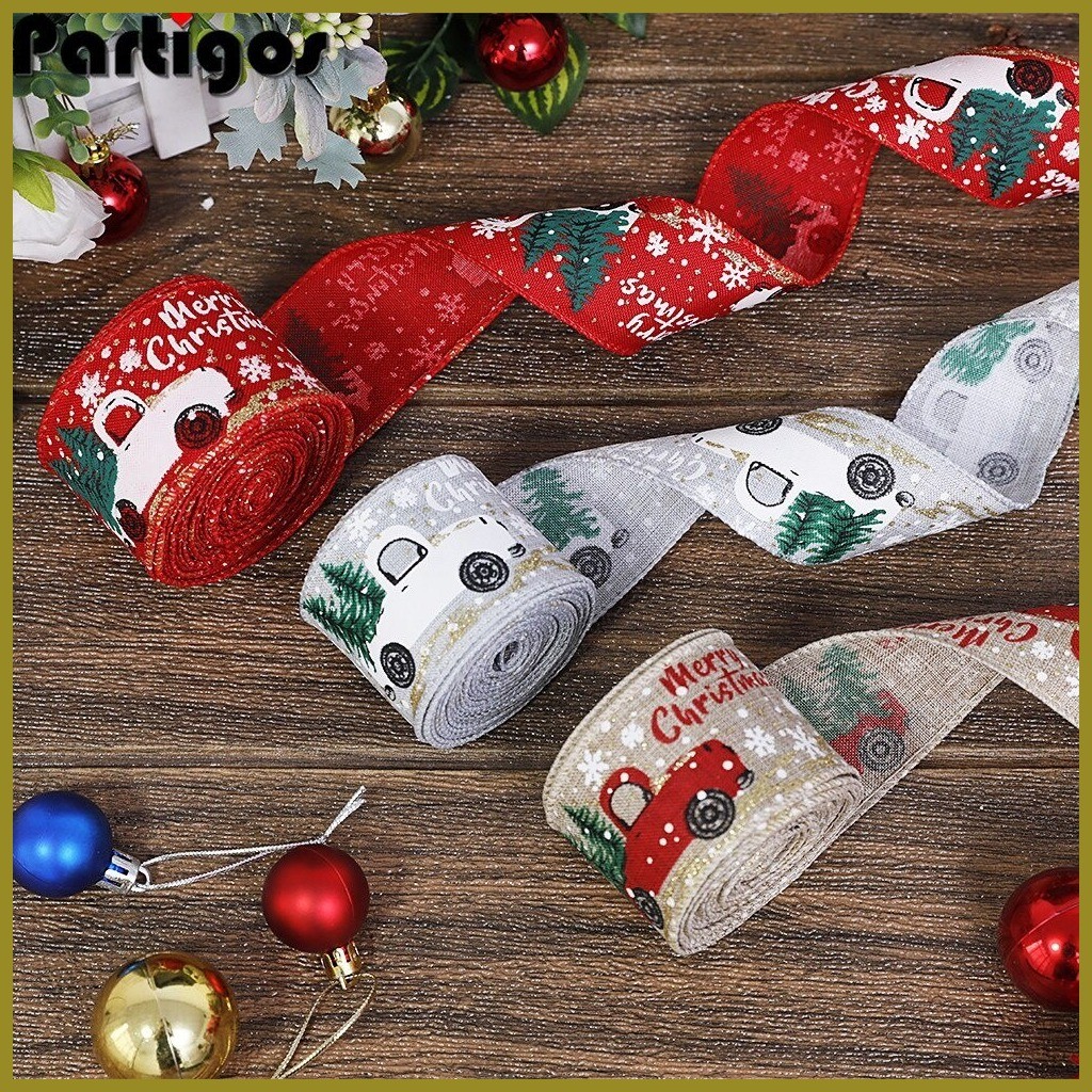 ♨ 5M Christmas Tree Decoration Ribbon Christmas Snowflake Webbing ...
