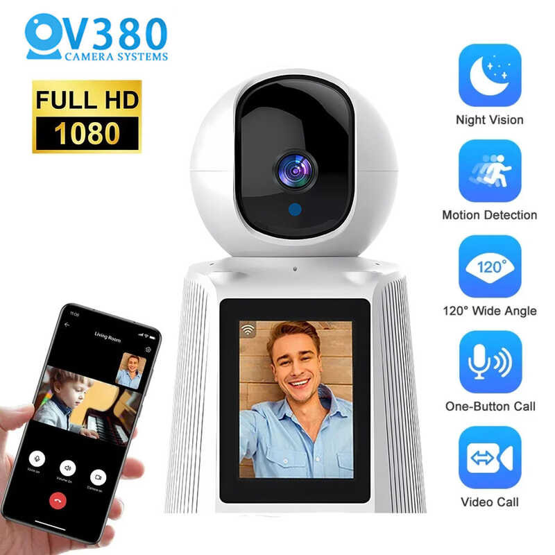 V380 Pro 5G 8Mp Smart CCTV Camera Video Call With 2.8 Inch IPS Screen ...