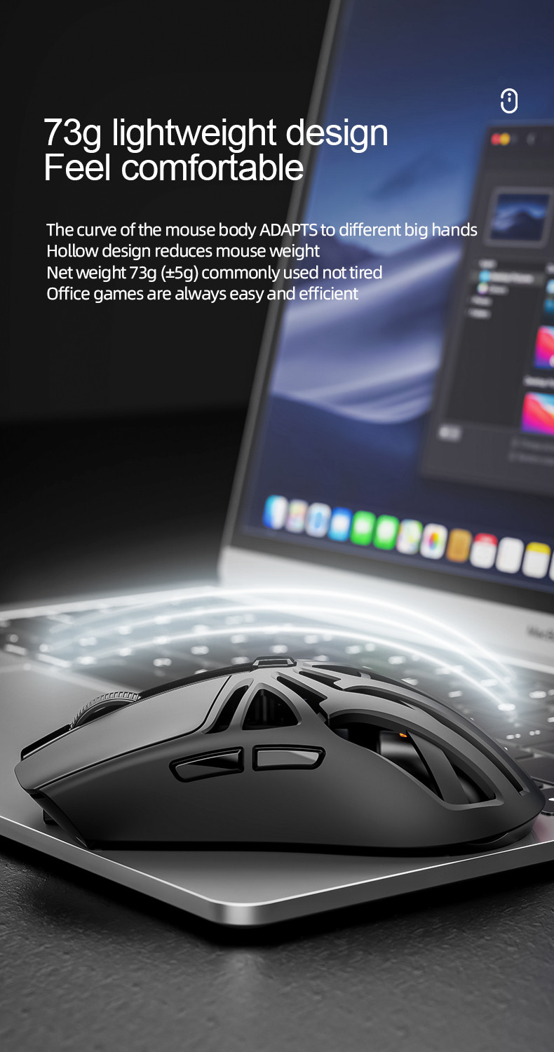 Smailwolf RS8 1000Hz Bluetooth mouse, three-mode connection ...
