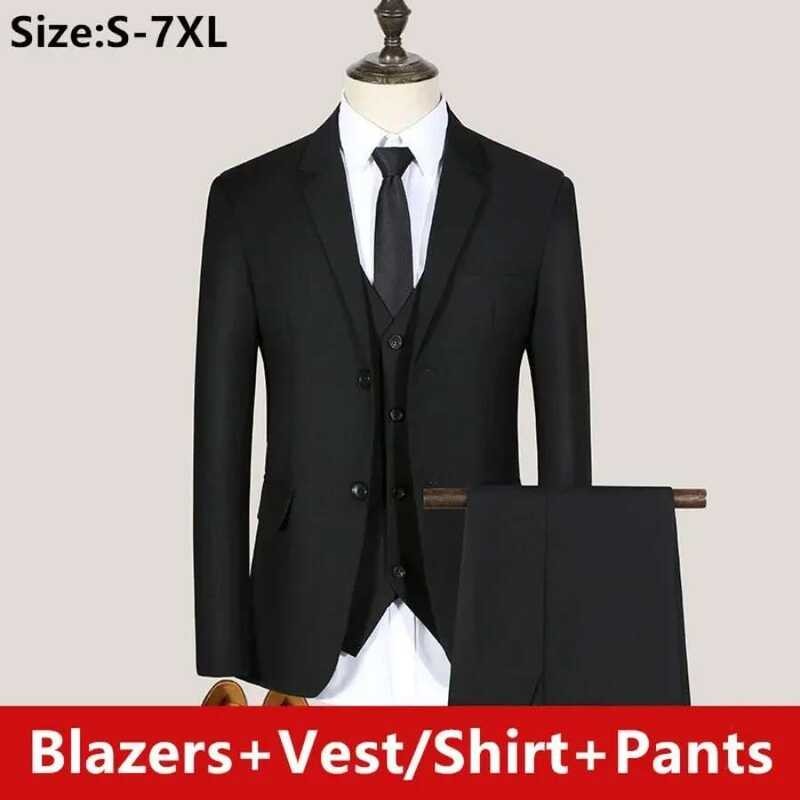 New 2025 Men's Suits Sets 3 Piece Set Chic Elegant Wedding Business ...