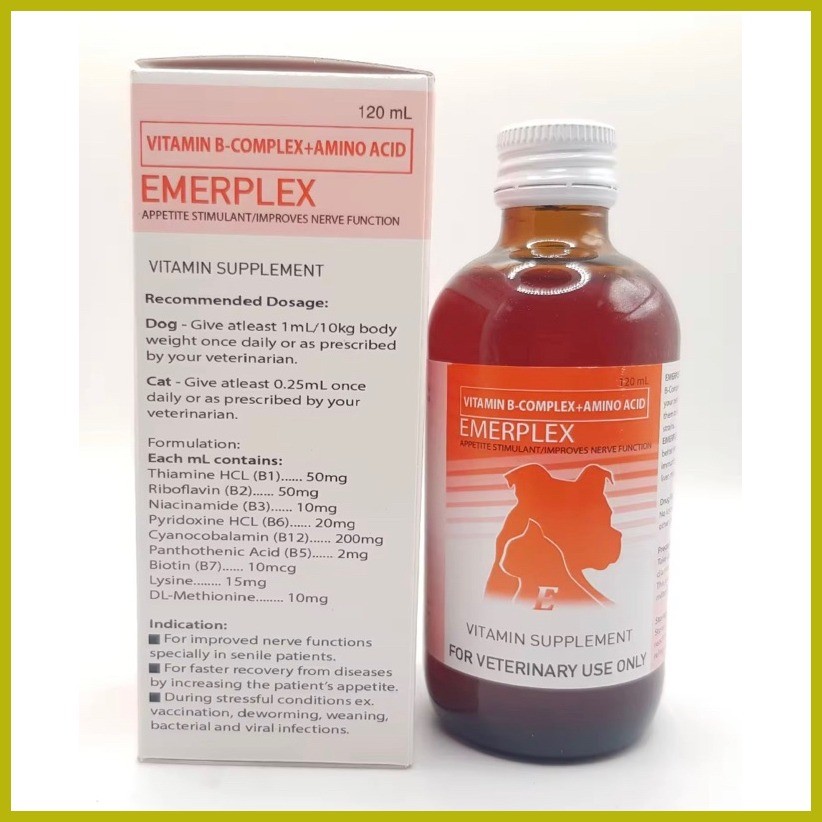 ∲ Emerplex Vitamin Supplement Syrup for Dogs and Cats (120ml) | Shopee ...