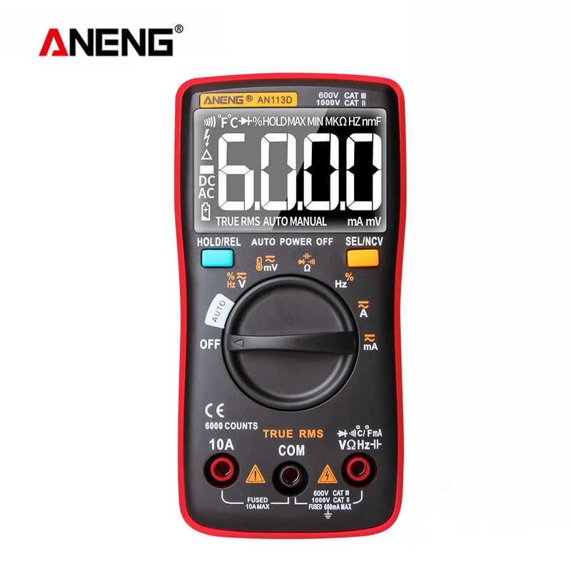 MGA 8 AN113D Digital Multimeter 6000 Counts AC DC Voltage Current ...