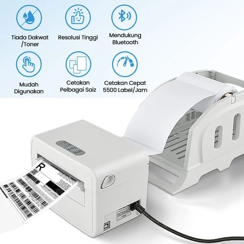 A6 A7 Thermal Printer Bluetooth Waybill Barcode Shipping Bluetooth ...