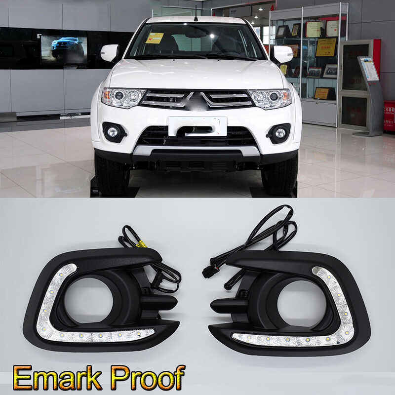1Pair 4 Turn Signal Yellow Flashing 12V Car LED Daytime Running Lights LED DRL Daylight E-Mark ...