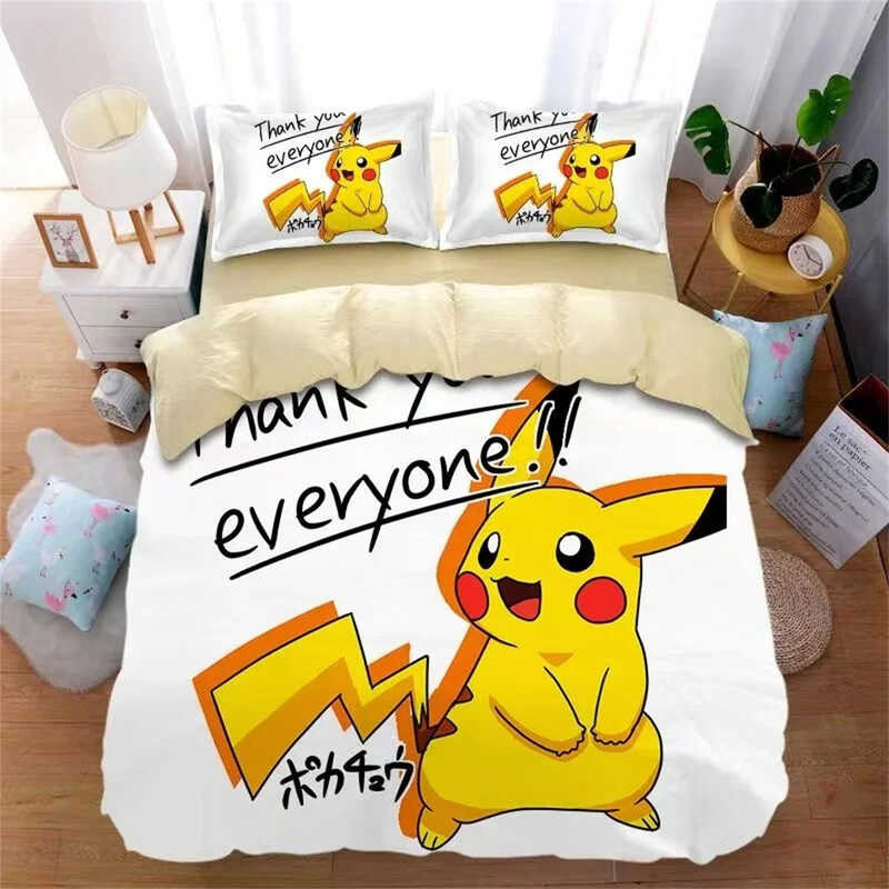Batang A Boys Bedding Set · Duvet Cover Children Cartoon Pikachu Quilt ...