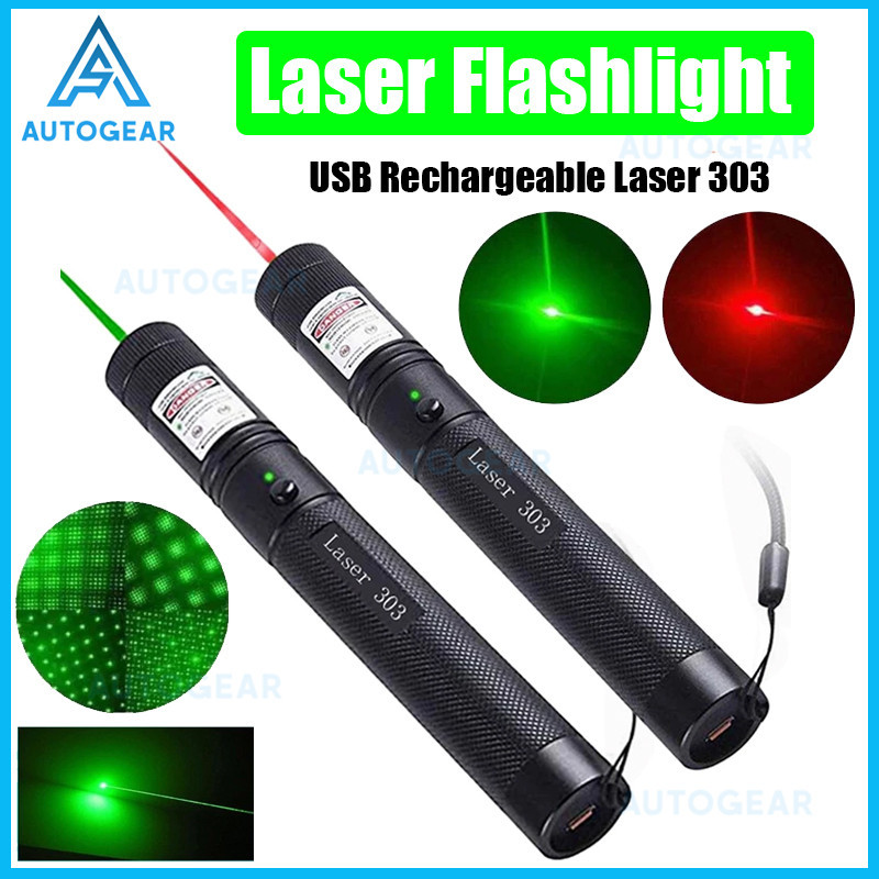 USB Rechargeable Green/Red Laser Pointers 532nm 10000m High Power Laser ...