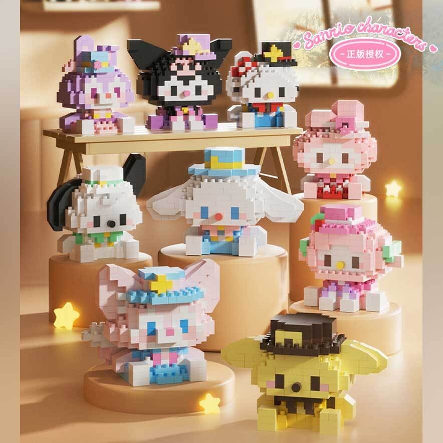 Keeppley Sanrio Hello Kitty Anime Figure Building Blocks My Melody ...