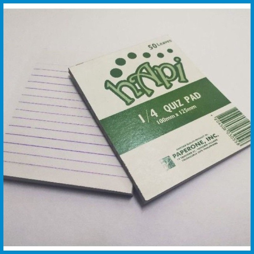 20 Pads Atlantic Quiz Pad 1/4 1/2 Crosswise 1/2 Lengthwise 50 leaves ...