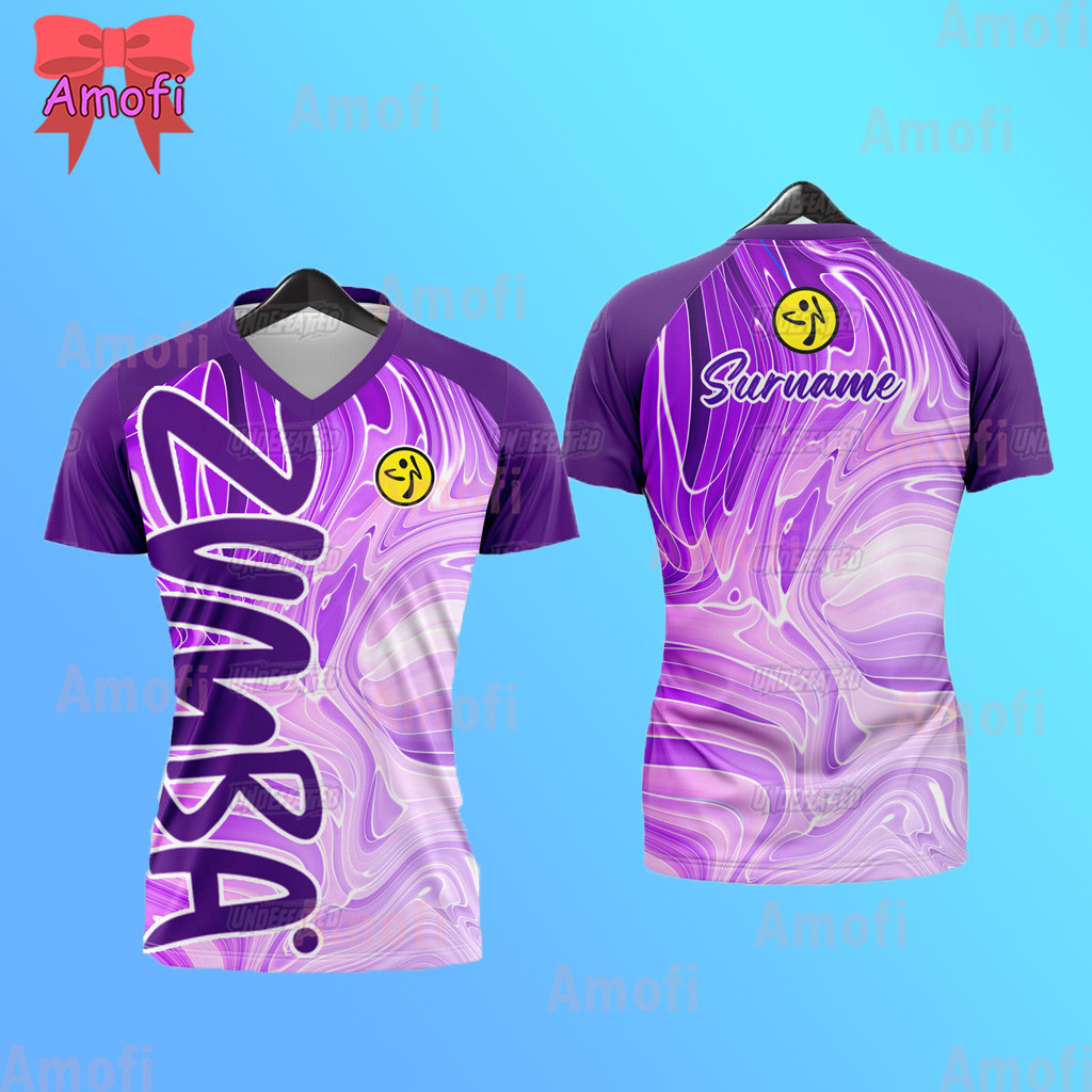 2025 Love Zumba V-neck T-Shirt ZUMBA Dance top Full Sublimation Zumba ...