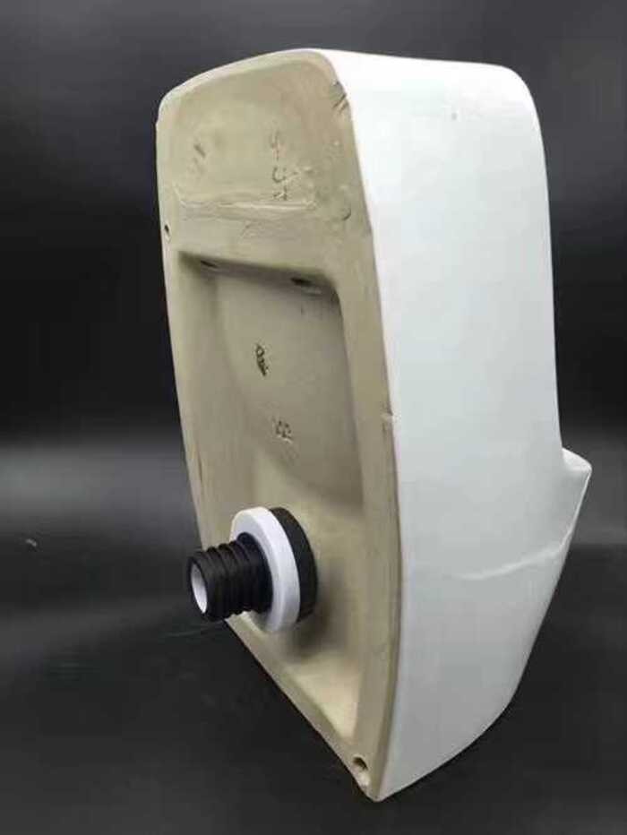Install adhesive mud urinal, seal urinal flange connection, drainage ...