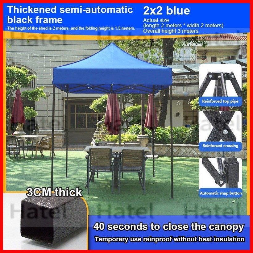 3X3M Outdoor Tent Big Tent Complete Set Retractable Tent Waterproof ...