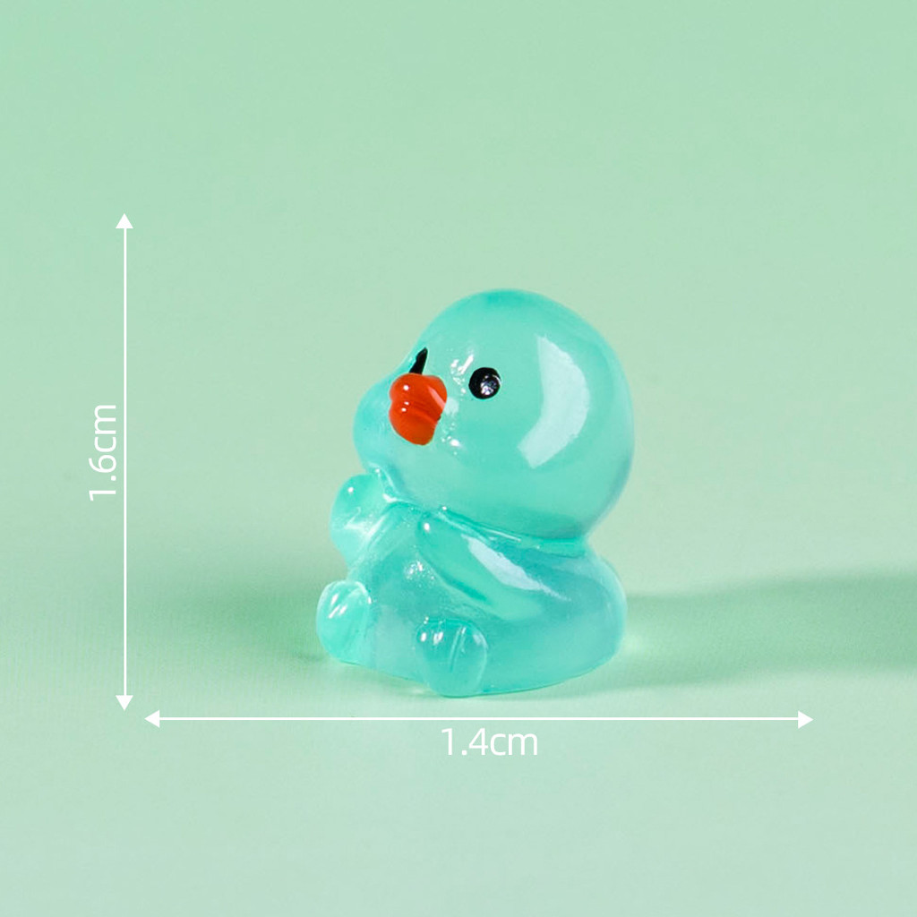 10Pcs Luminous Mini Animal Miniatures Glow in the Dark Resin Ornaments ...