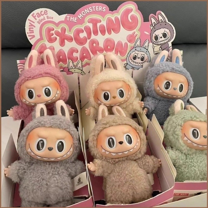 Labubu Macaron Blind Box Plush Toy Macaron Vinyl Face Mystery Box ...